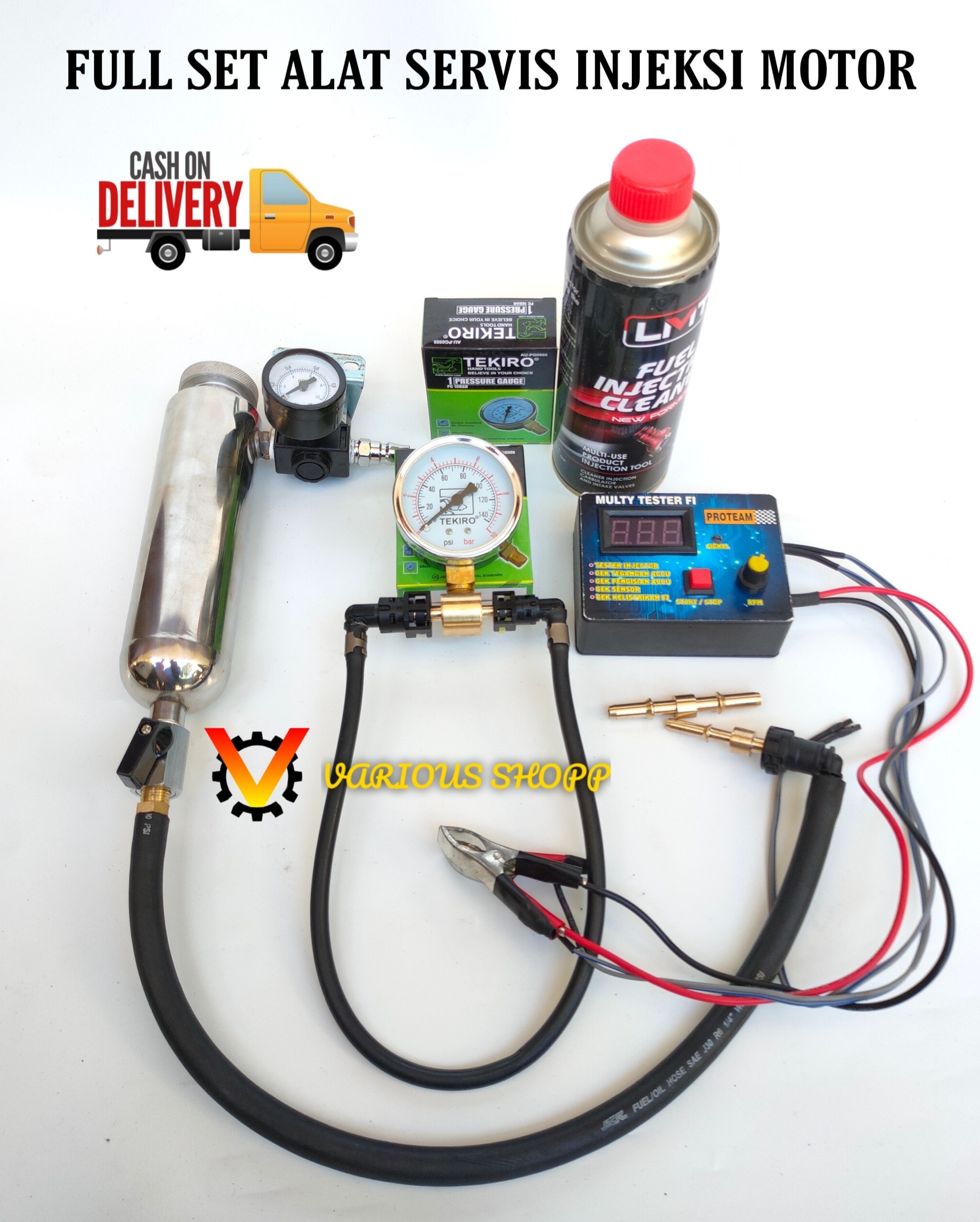 FULL SET Alat Servis Injeksi Motor | Injector Cleaning Tools Fuel Pump ...