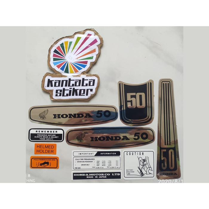Sticker Striping Motor Honda C50 lis hitam | Lazada Indonesia