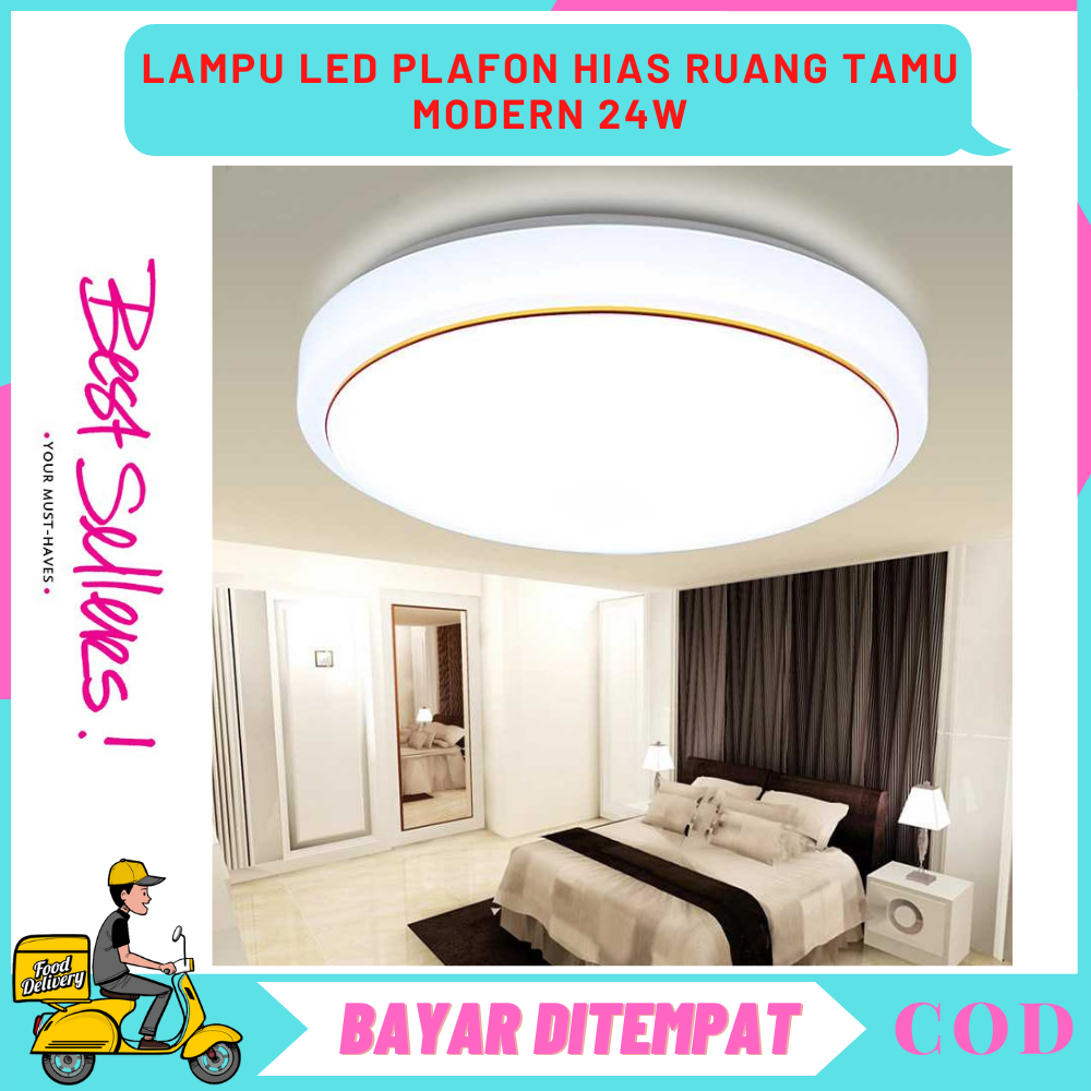 ORIGINAL - Lampu LED Plafon Hias Ruang Tamu Modern 24W Diameter 26cm ...