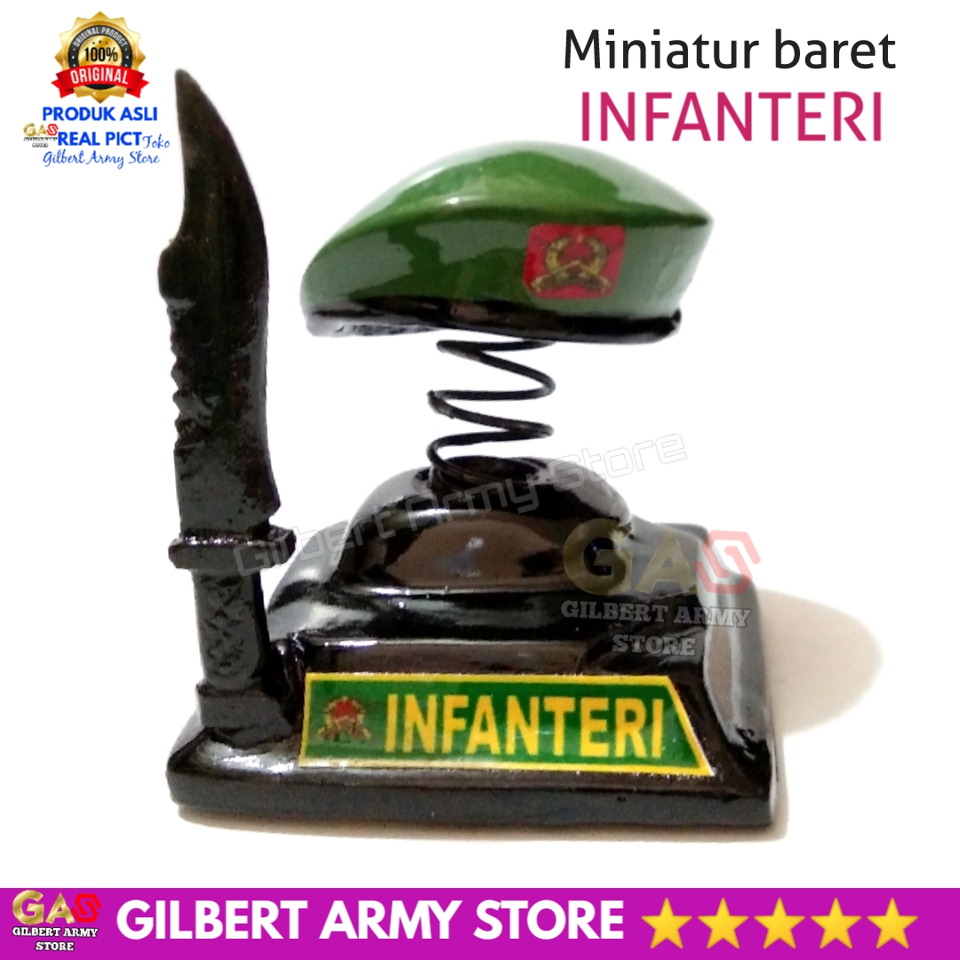 GILBERT ARMY STORE Miniatur Baret Patung Pajangan Hiasan Dashboard ...