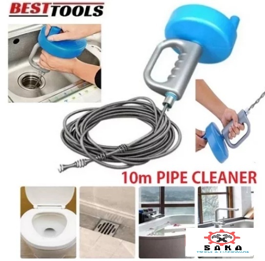 Pipe Cleaner 10 m Alat Pembesih Saluran Pipa Tersumbat Mampet Macet ...