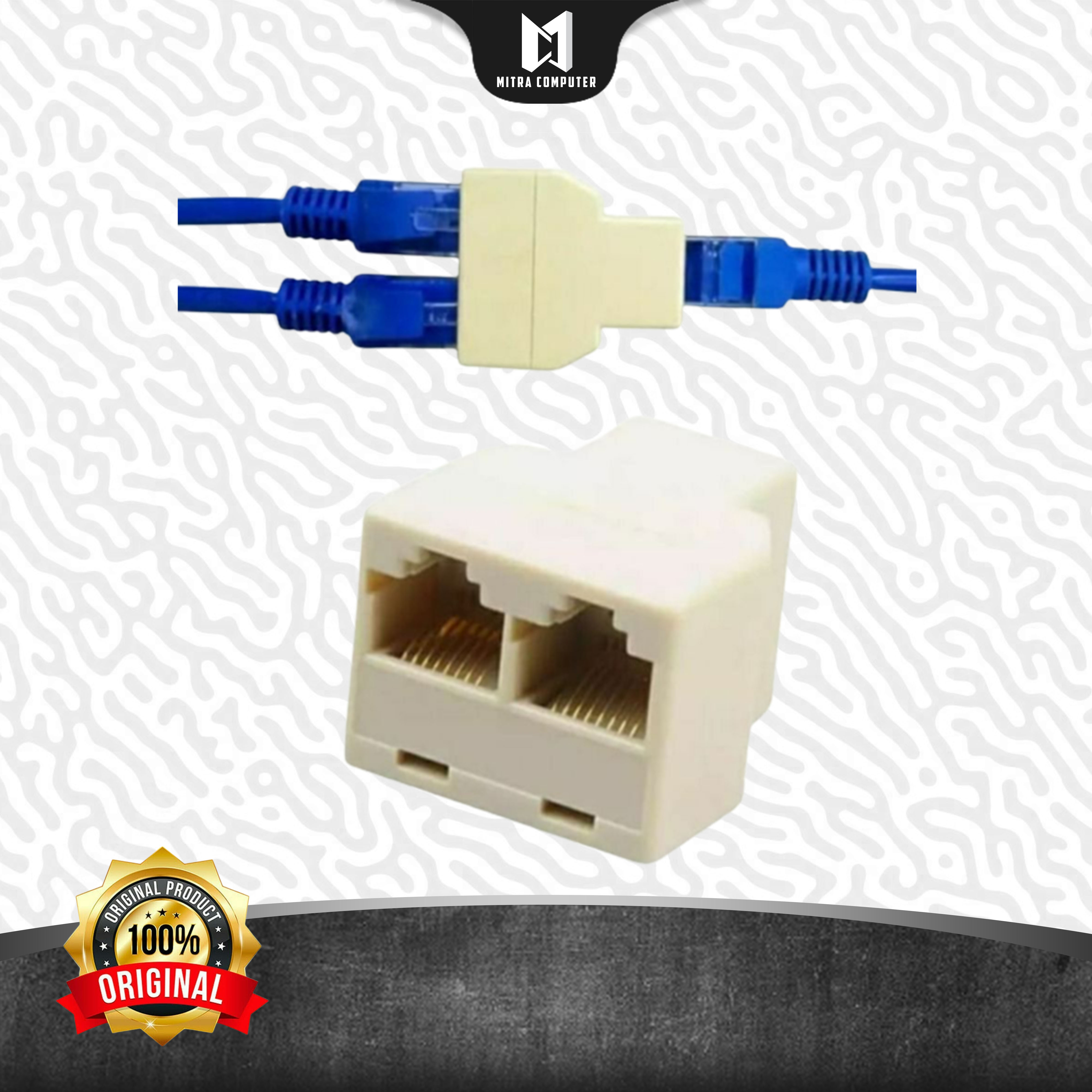 Barel RJ45 Double / Konektor Sambungan Kabel Jack UTP LAN 2 Slot ...