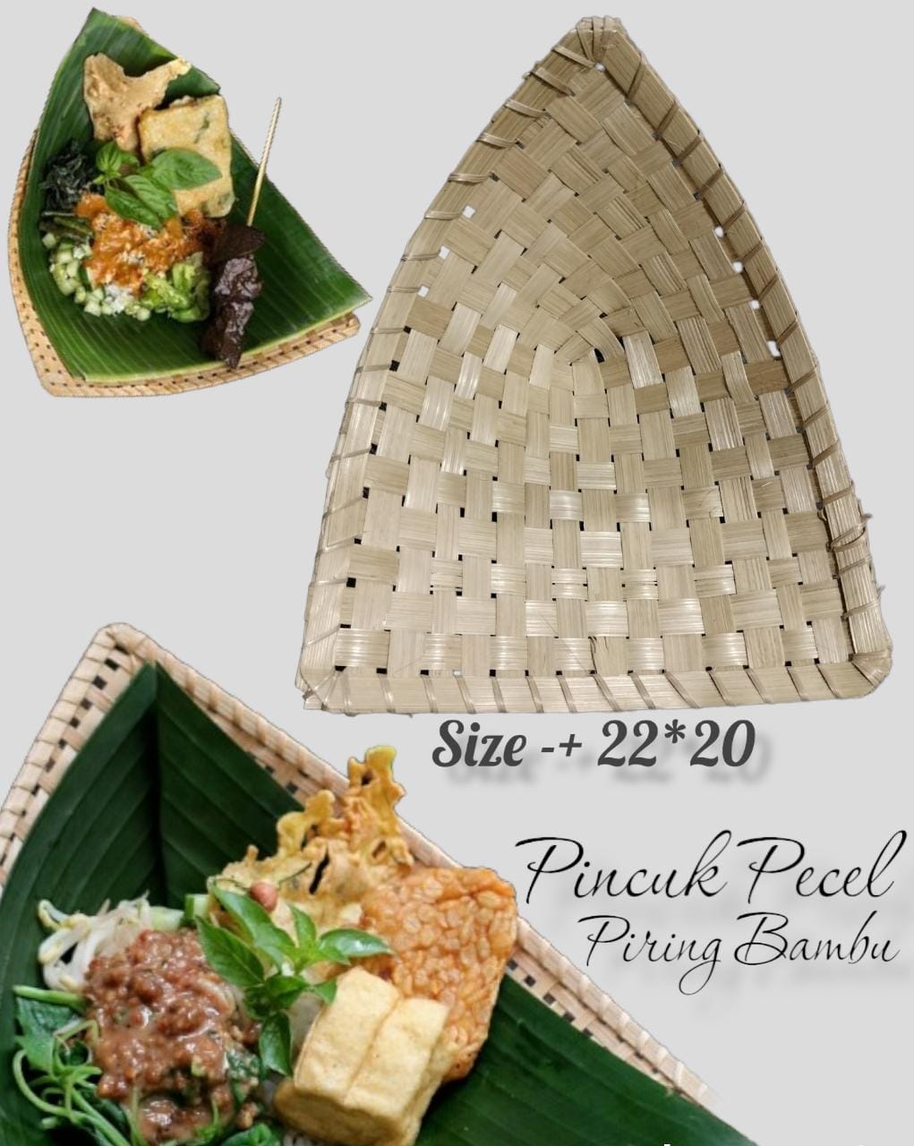 PINCUK BAMBU PINCUK PECEL PIRING BAMBU ANYAMAN BAMBU PIRING TRADISIONAL ...
