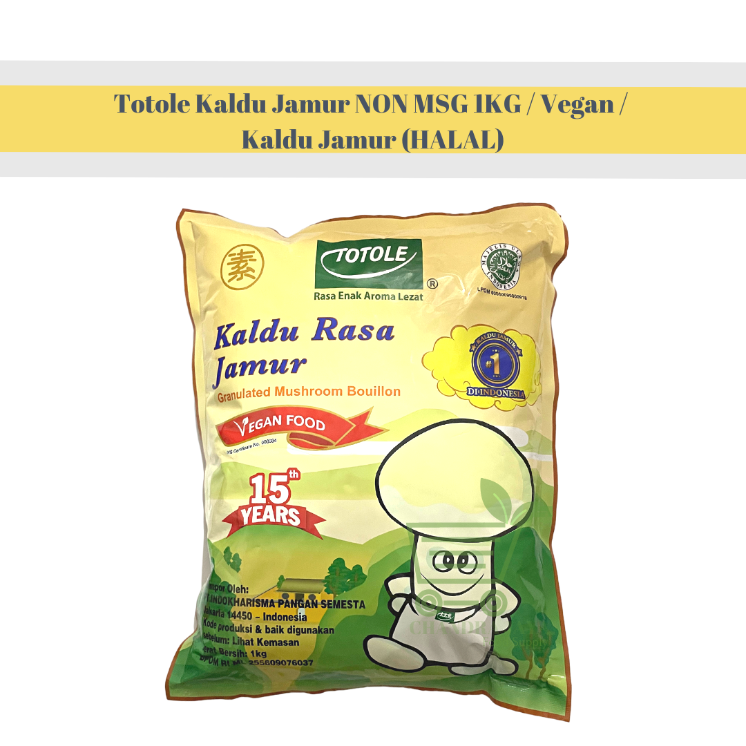 Totole Kaldu Jamur NON MSG 1KG / Vegan / Kaldu Jamur (HALAL) | Lazada ...
