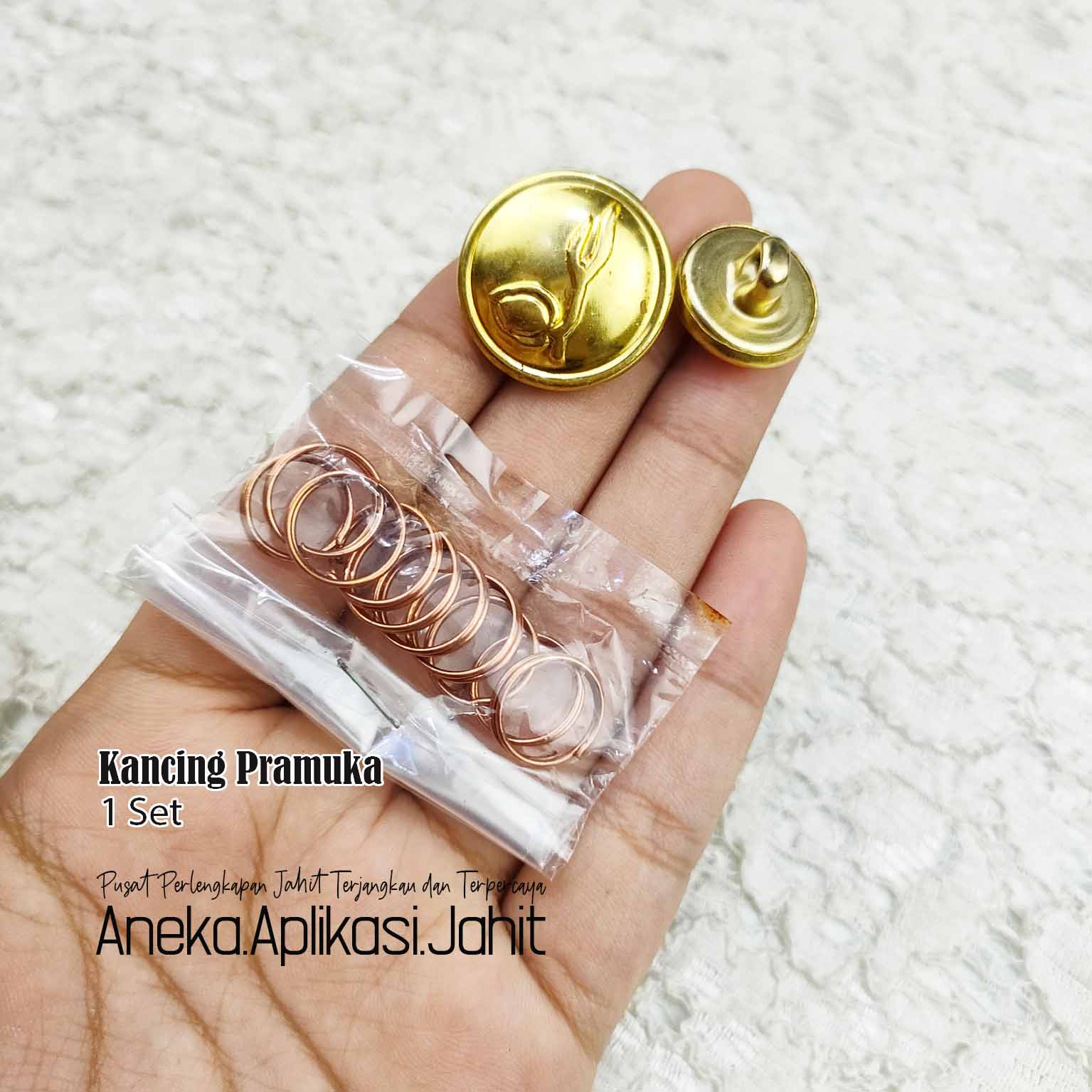 1 SET (4 INDUK 6 ANAK) KANCING PDU / KANCING SERAGAM UPACARA PRAMUKA ...