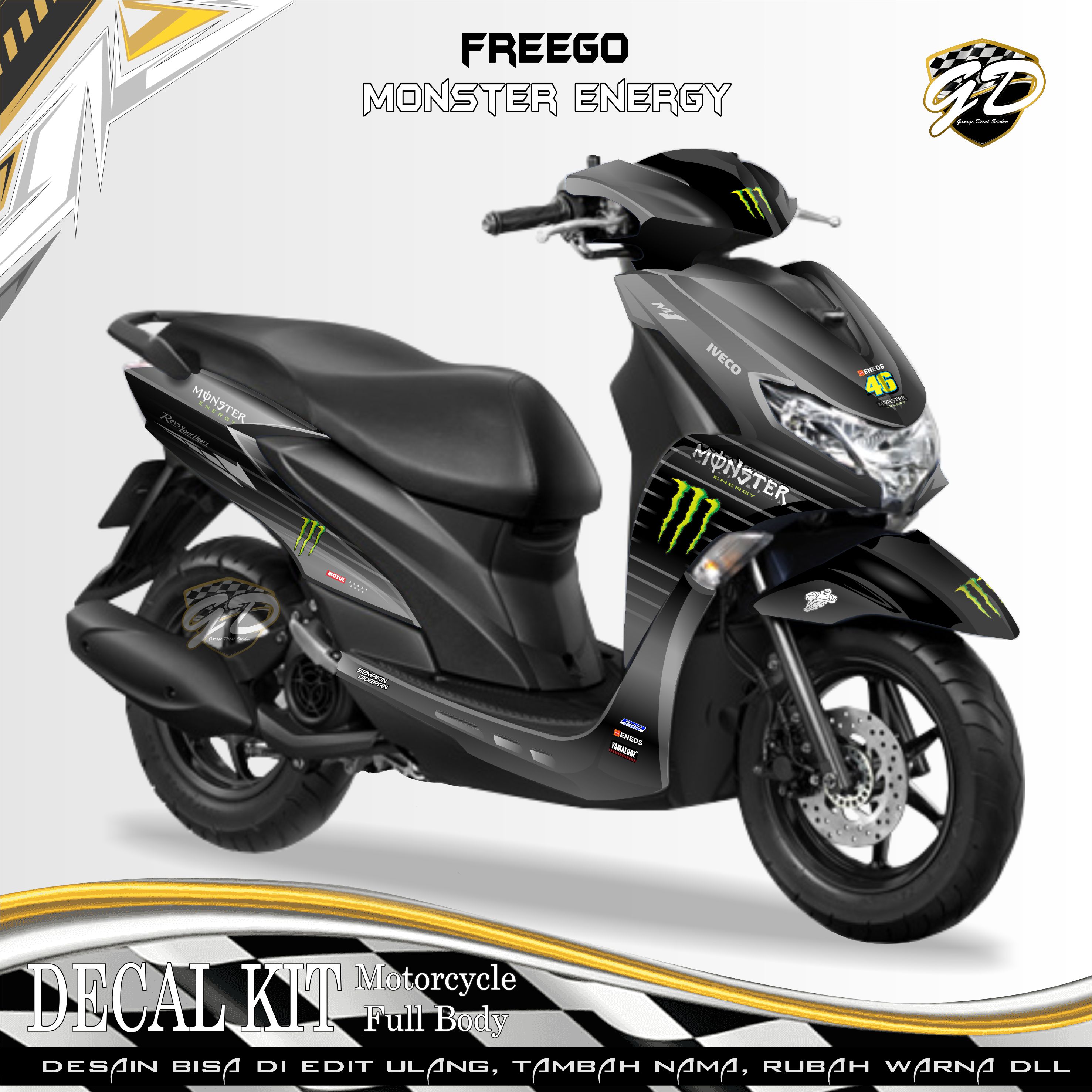 Decal Freego Full Body Stiker Yamaha Freego Full Body Stiker Motor ...
