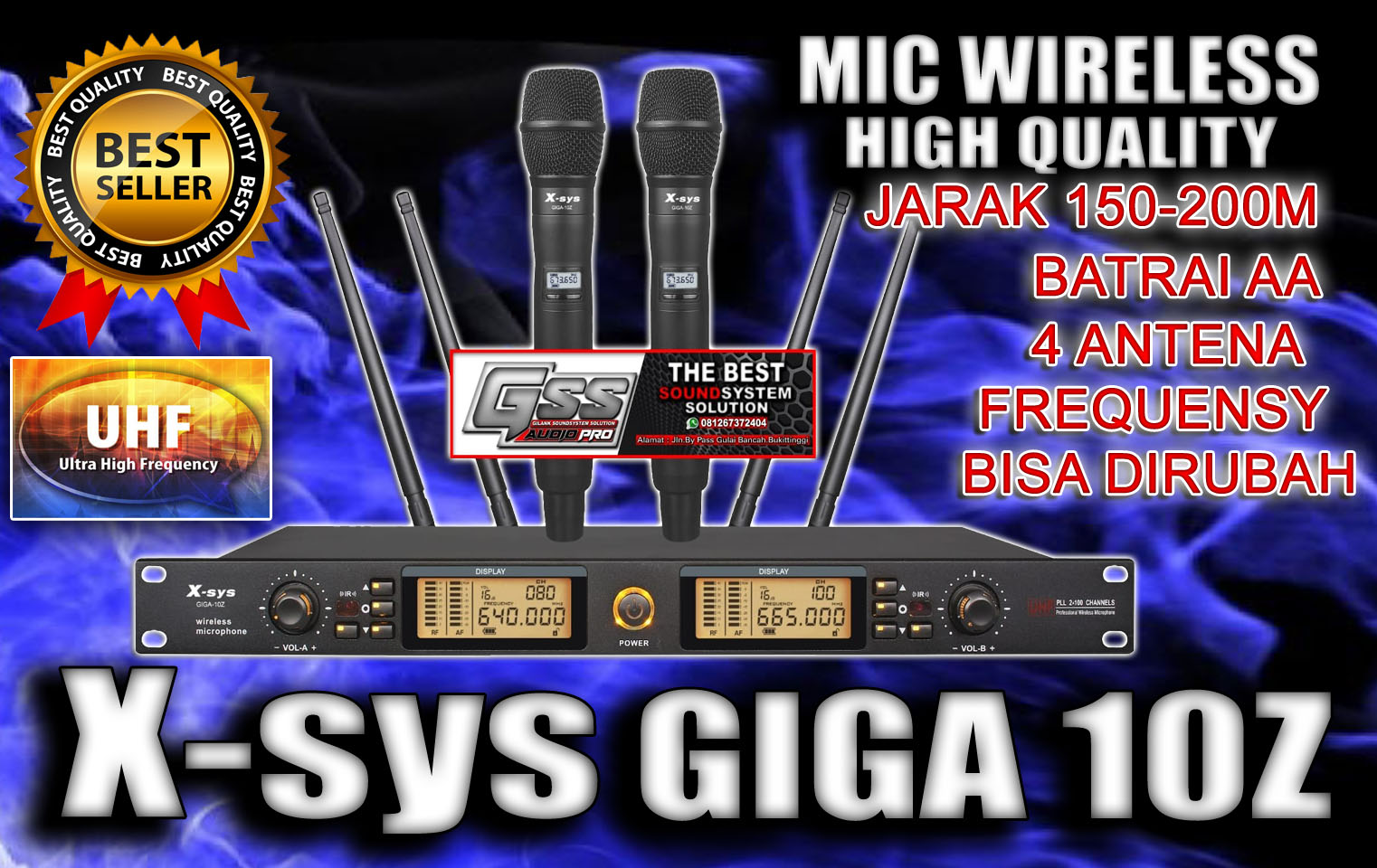 Mic Wireless X-sys Giga 10z Original | Lazada Indonesia