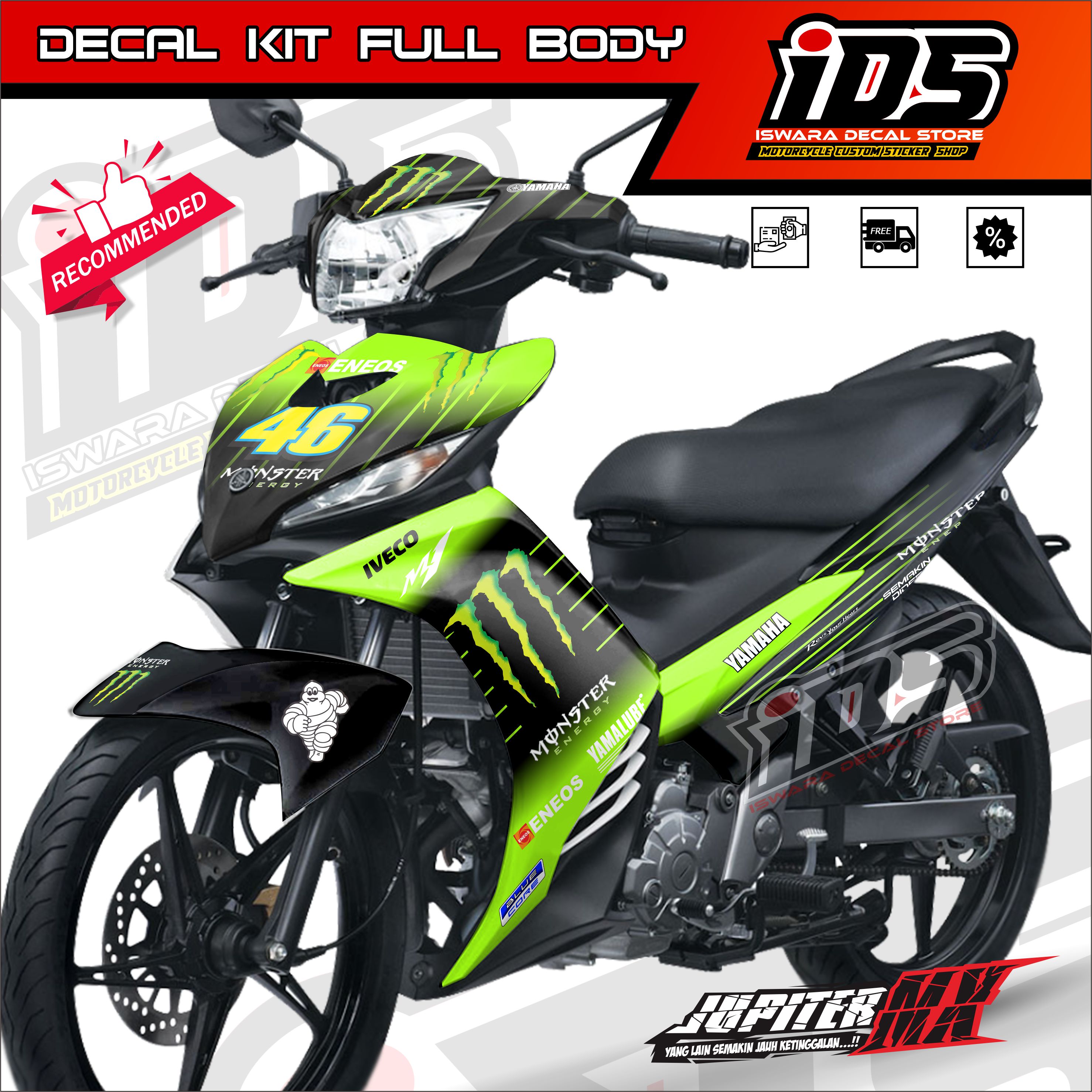 Decal Jupiter Mx 135 Full Body Striping Jupiter Mx new 135 Stiker ...