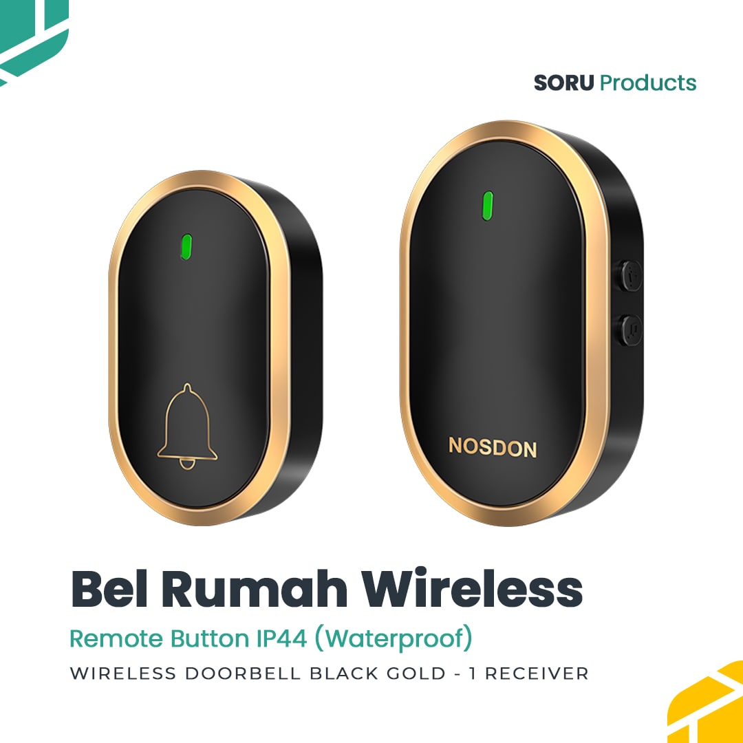 Bel Rumah Wireless Door Bell Waterproof Pintu 1 Receiver / 2 Receiver ...