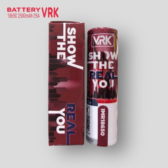 Baterai VRK 2500 mAh 35A 3.7 V 18650 Battery Authentic by VRK Power ...