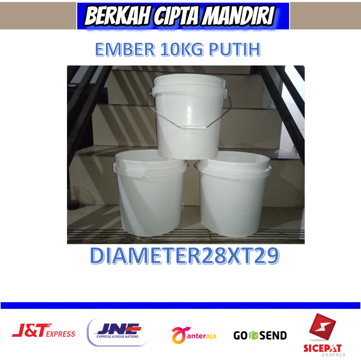 Ember 10 Kg Putih / Ember Hidroponik / Ember Putih Polos 10Kg / Pot ...
