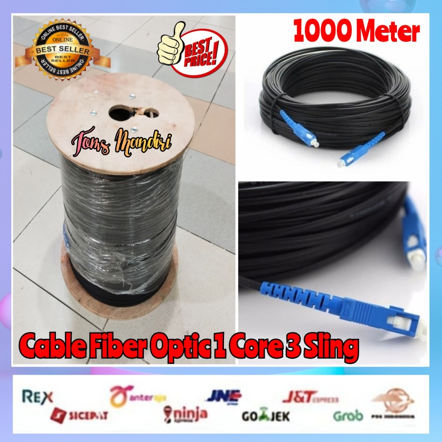 Cable Fiber Optic SC-SC Single Core 1000 Meter Netline | Lazada Indonesia