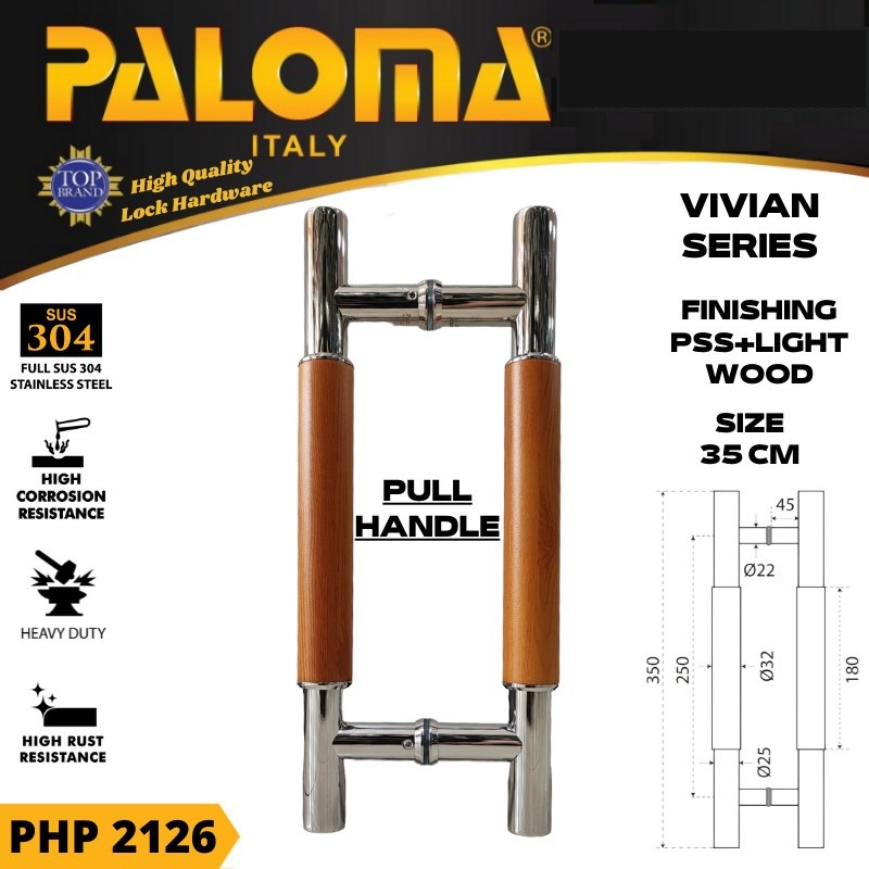 PHP 2126 STAINLESS SUS 304 PULL HANDLE PALOMA 35CM TARIKAN PINTU ...