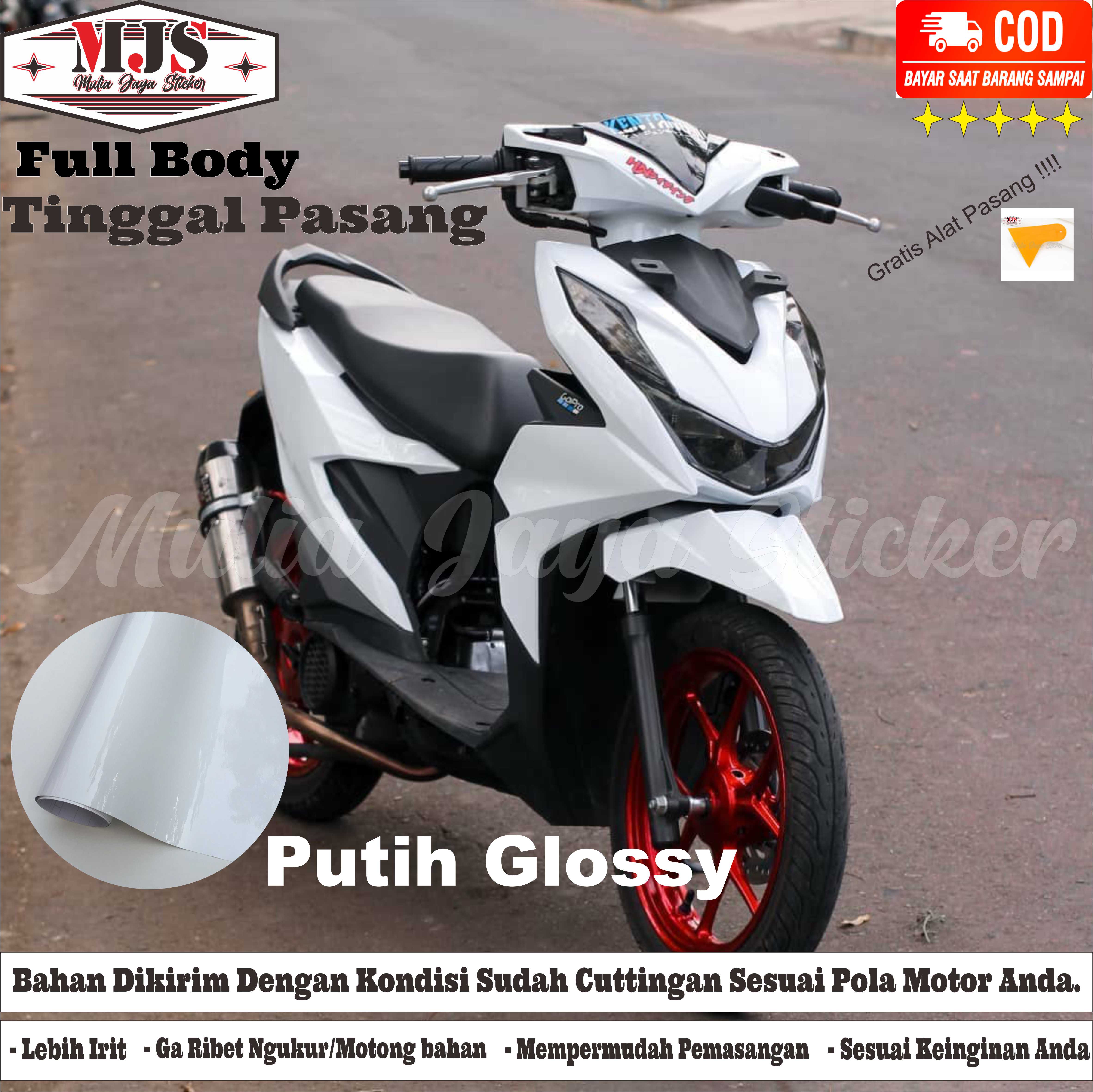 DECALL STIKER POLOS MOTOR BEAT NEW/OLD FULL BODY POTONGAN SESUAI POLA ...
