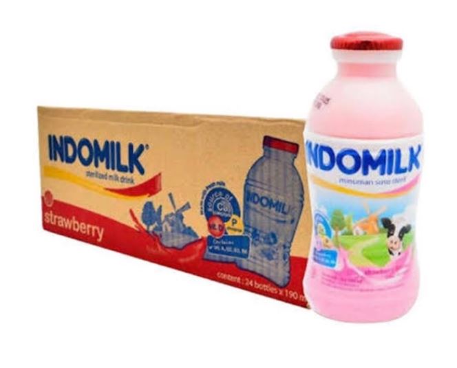 Indomilk Botol Strawberry / Susu Indomilk Botol 190ml Rasa Strawberry 1 ...