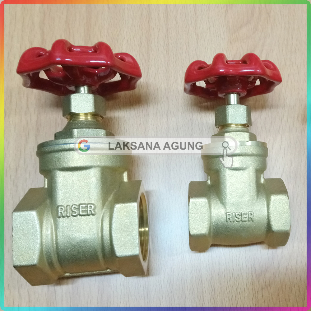 Gate Valve Brass Pn10 1" Riser | Gate Valve Kuningan 1 inch Pn16 Merk ...