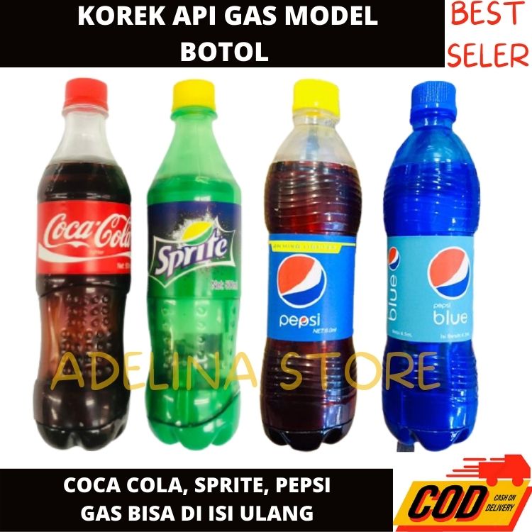 Korek Api Unik Korek Api Gas Model Botol Minuman Coca Cola Sprite ...