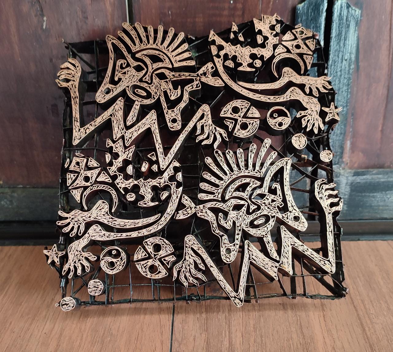 Alat Cap Batik Bahan Material Tembaga Kuningan Motif Primitif Etnik ...