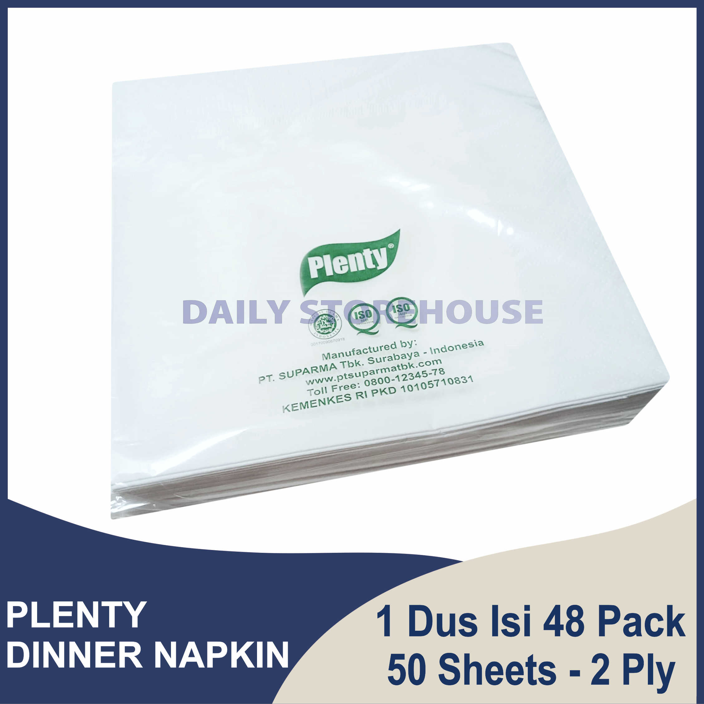 Tissue Plenty Dinner Napkin 50 Sheets 2 Ply Tisu Meja Restoran Cafe ...
