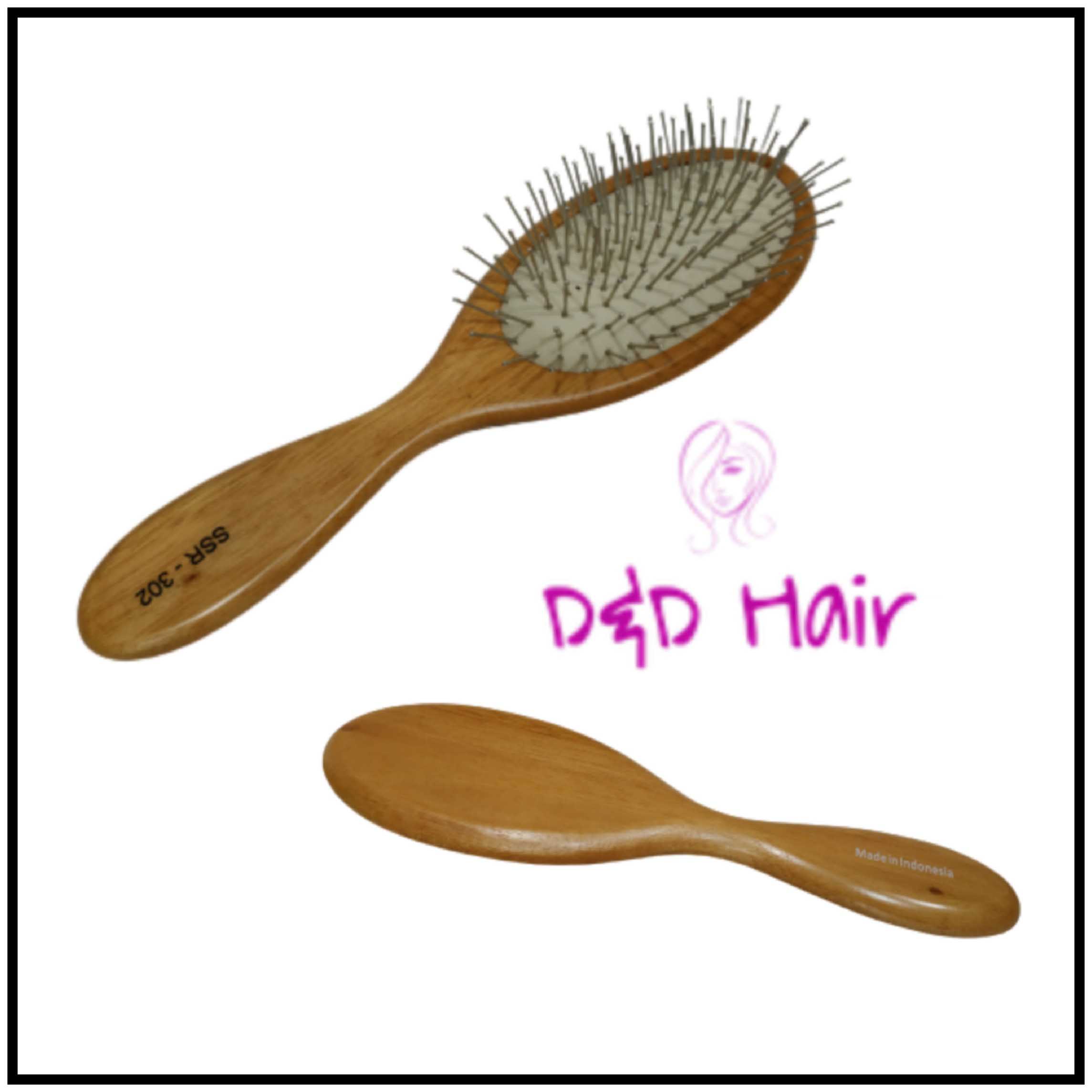Sisir Wig - Sisir Kawat Dengan Gagang Kayu - Panjang 21 cm | Lazada ...