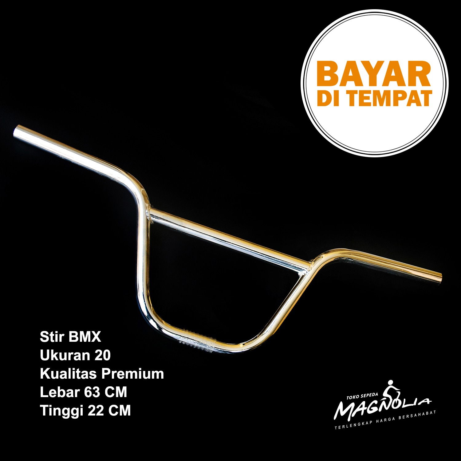 Stang Stir Handlebar Sepeda BMX Ukuran Standard - Chrome Komponen ... Stang Stir Handlebar Sepeda BMX Ukuran Standard - Chrome Komponen ...
