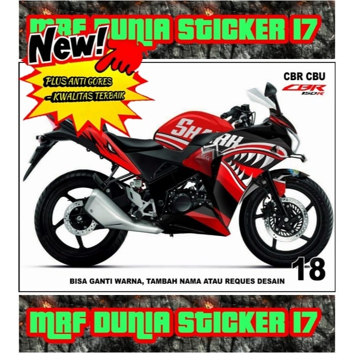 Sticker decal CBR 150 CBU Full Body decal Sticker CBR 150 CBU Sticker ...