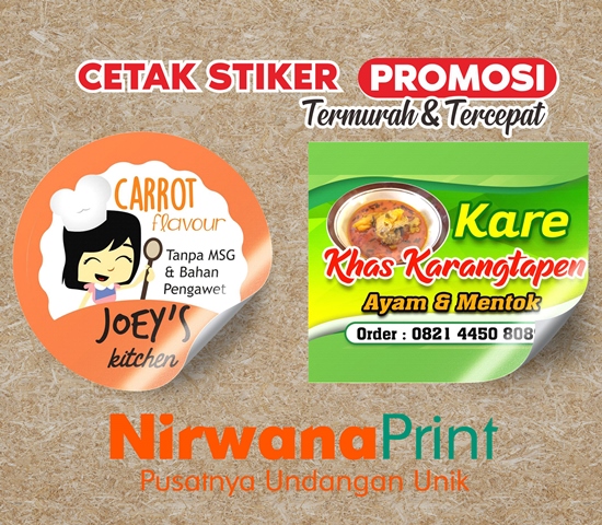 Stiker Label Kemasan Produk | Stiker Promosi Usaha Bisnis (TANPA PRE ...