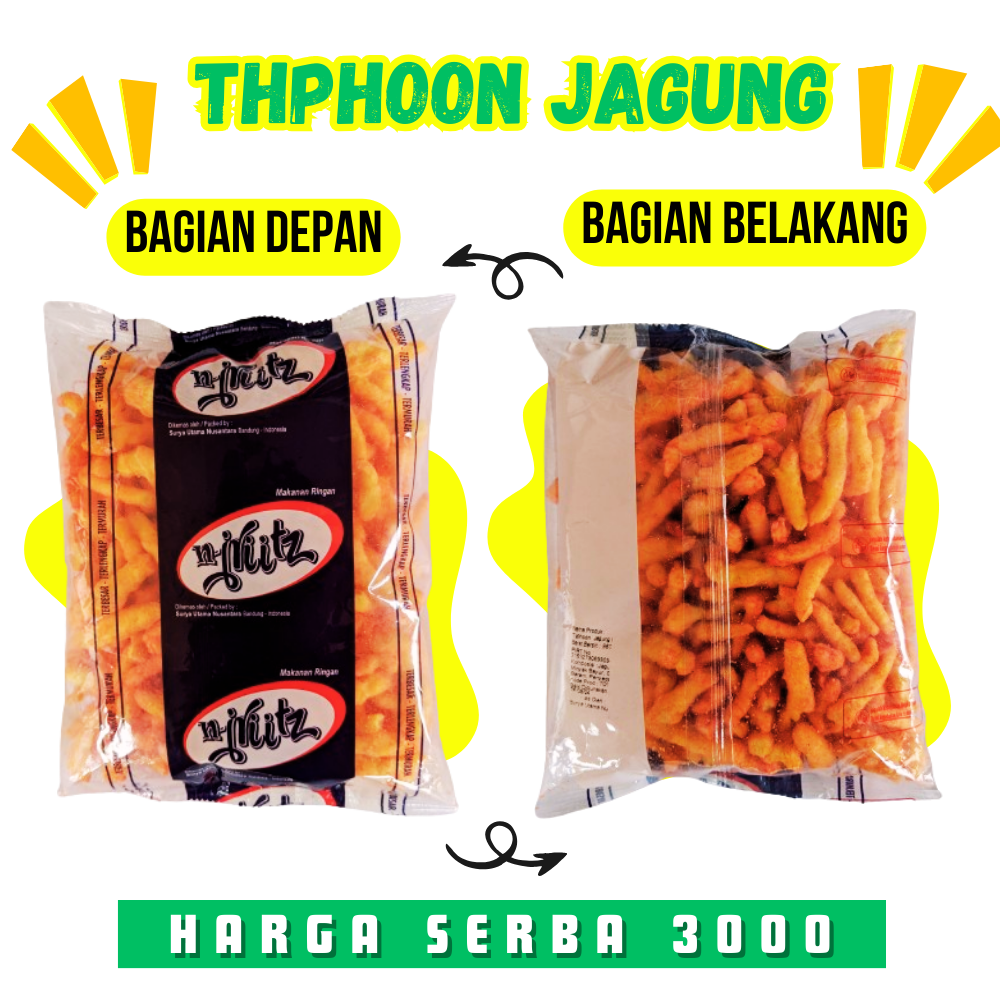 Snack 3000 / TYPHOON JAGUNG / Snack Renyah / Snack Gurih / Snack Njritz ...