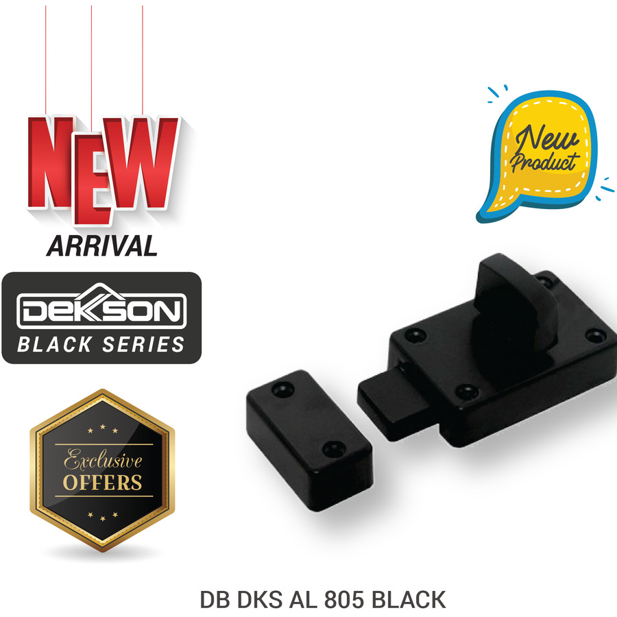 Door Bolt Dekkson DB AL 805 Black (Black Series) Edisi Terbaru ...