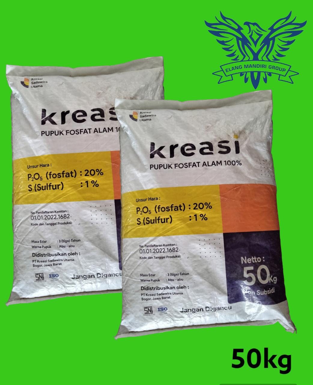 Karungan 50Kg Pupuk FOSFAT ALAM 100% KREASI Mempercepat Pertumbuhan ...