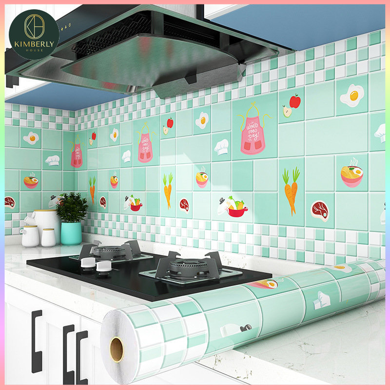 Wall Sticker Dapur Anti Air / Sticker Dinding Minyak 60Cm x 3M/ Tahan ...