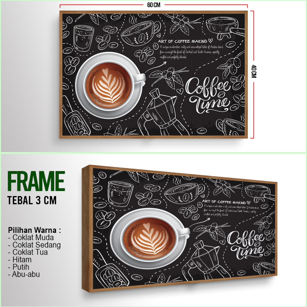 PAKET Hiasan Dinding Tema Cafe Kopi - Art of coffee | Lazada Indonesia