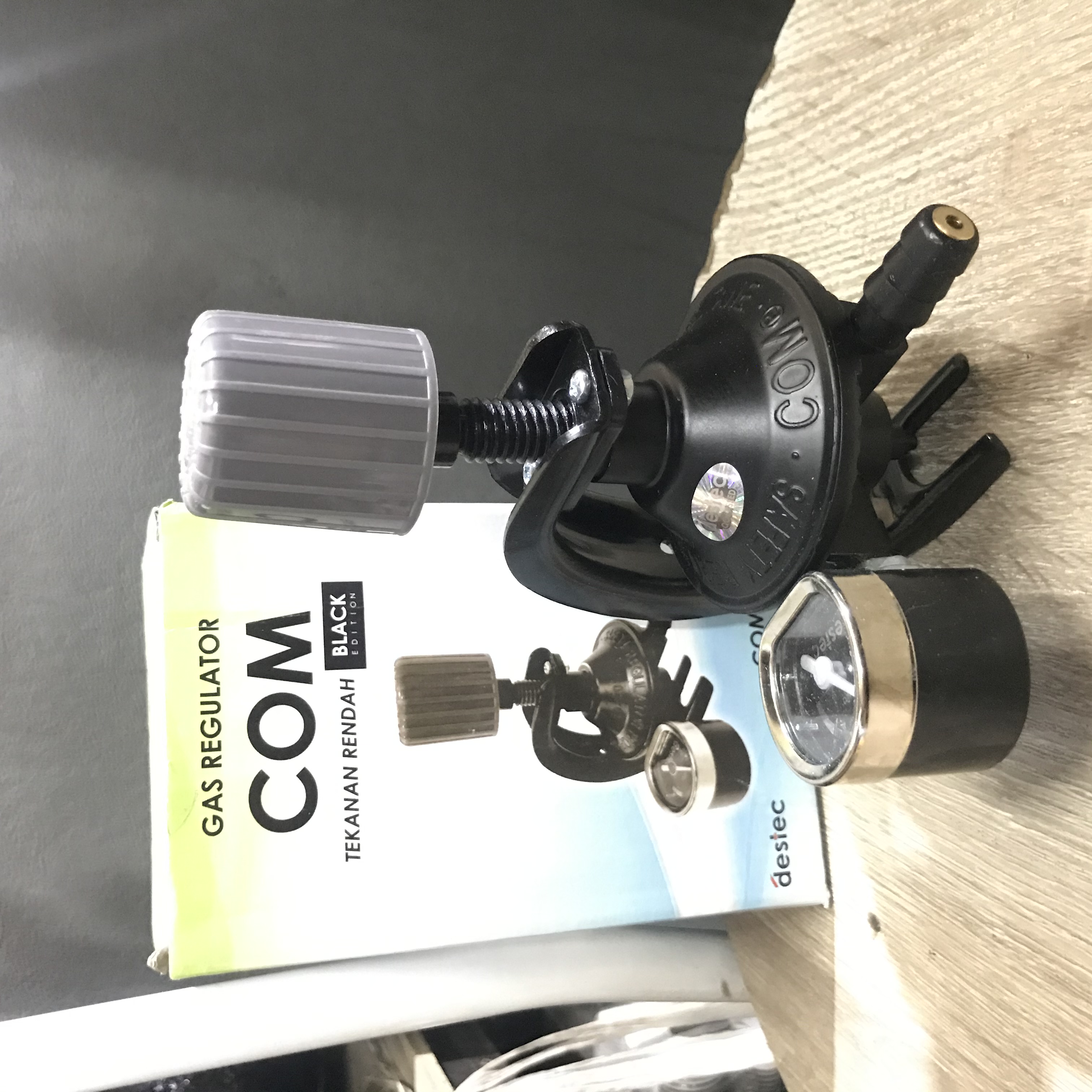 REGULATOR KOMPOR GAS DESTEC HITAM DOUBLE SAFETY LOCK TEKANAN RENDAH ...