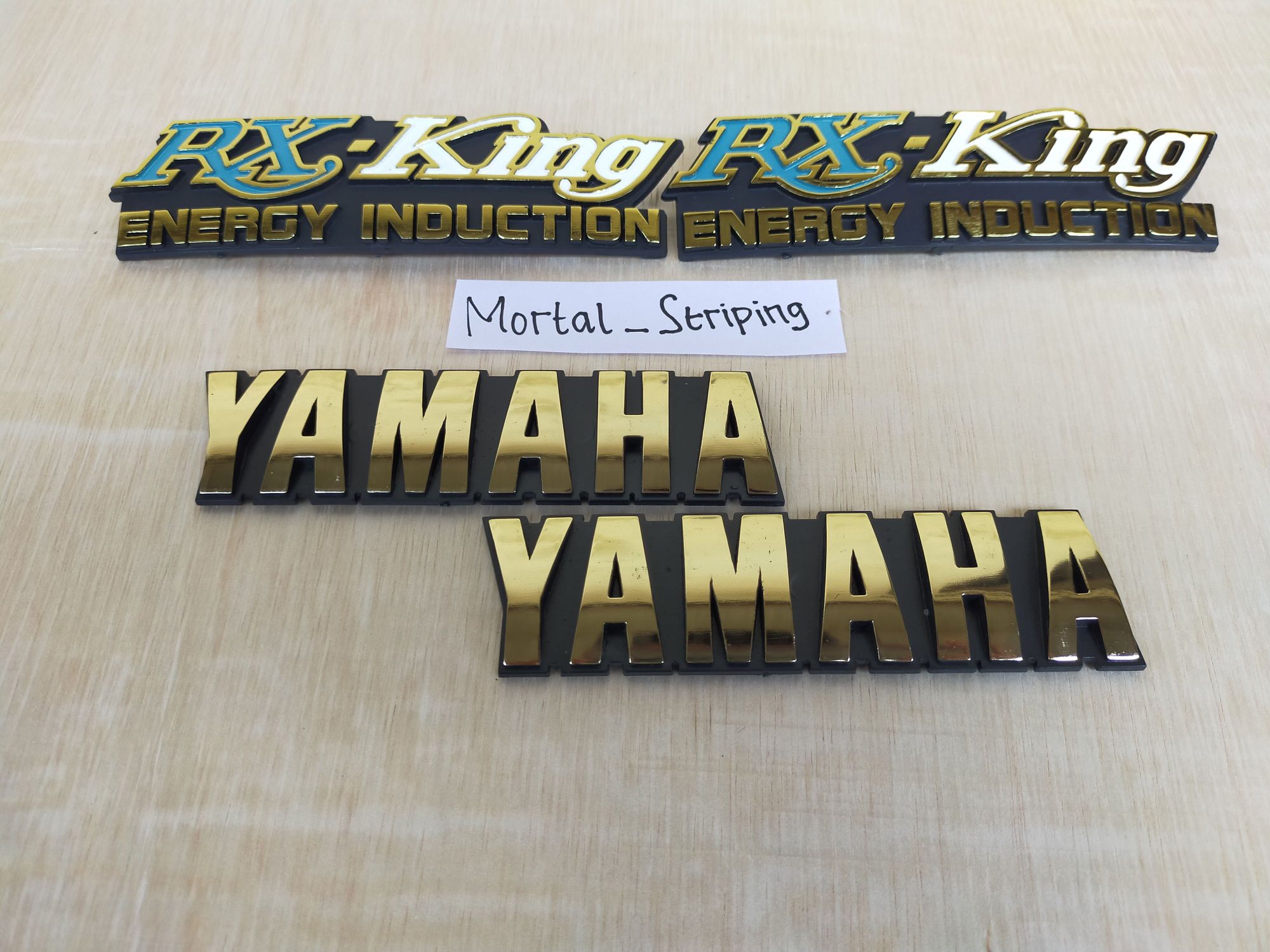SEPASANG LOGO EMBLEM YAMAHA RX KING SET LOGO BOK AKI EMBLEM PELASTIK ...