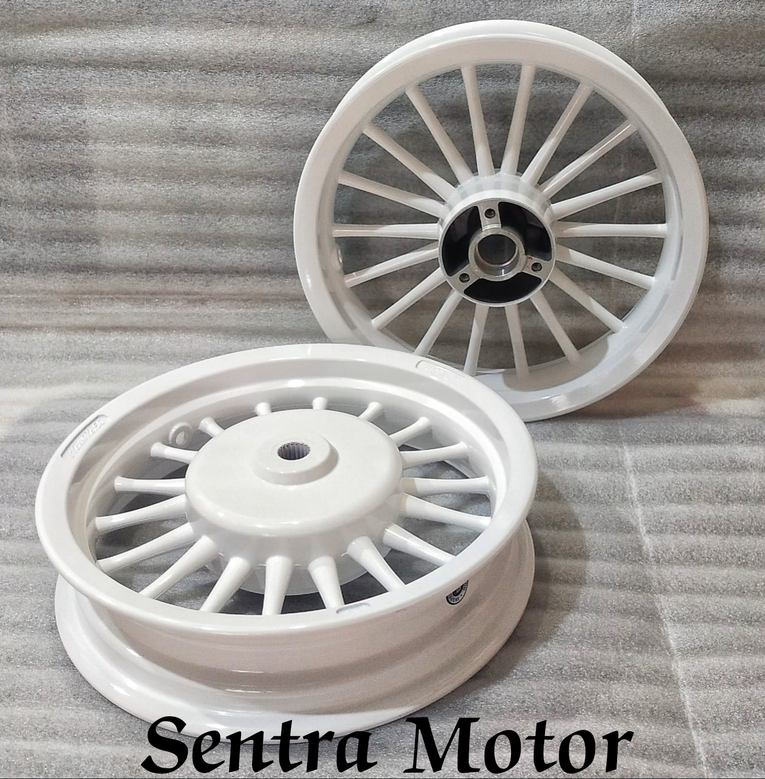 Velg Racing Yamaha Fazzio Power Classic Ring 12 Hitam Dan Putih Palang ...