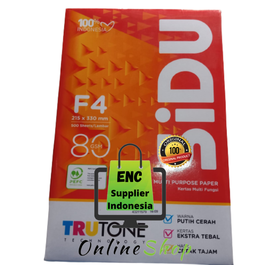sidu f4 80 gram 500 lembar kertas hvs folio 80gr sinar dunia per rim ...