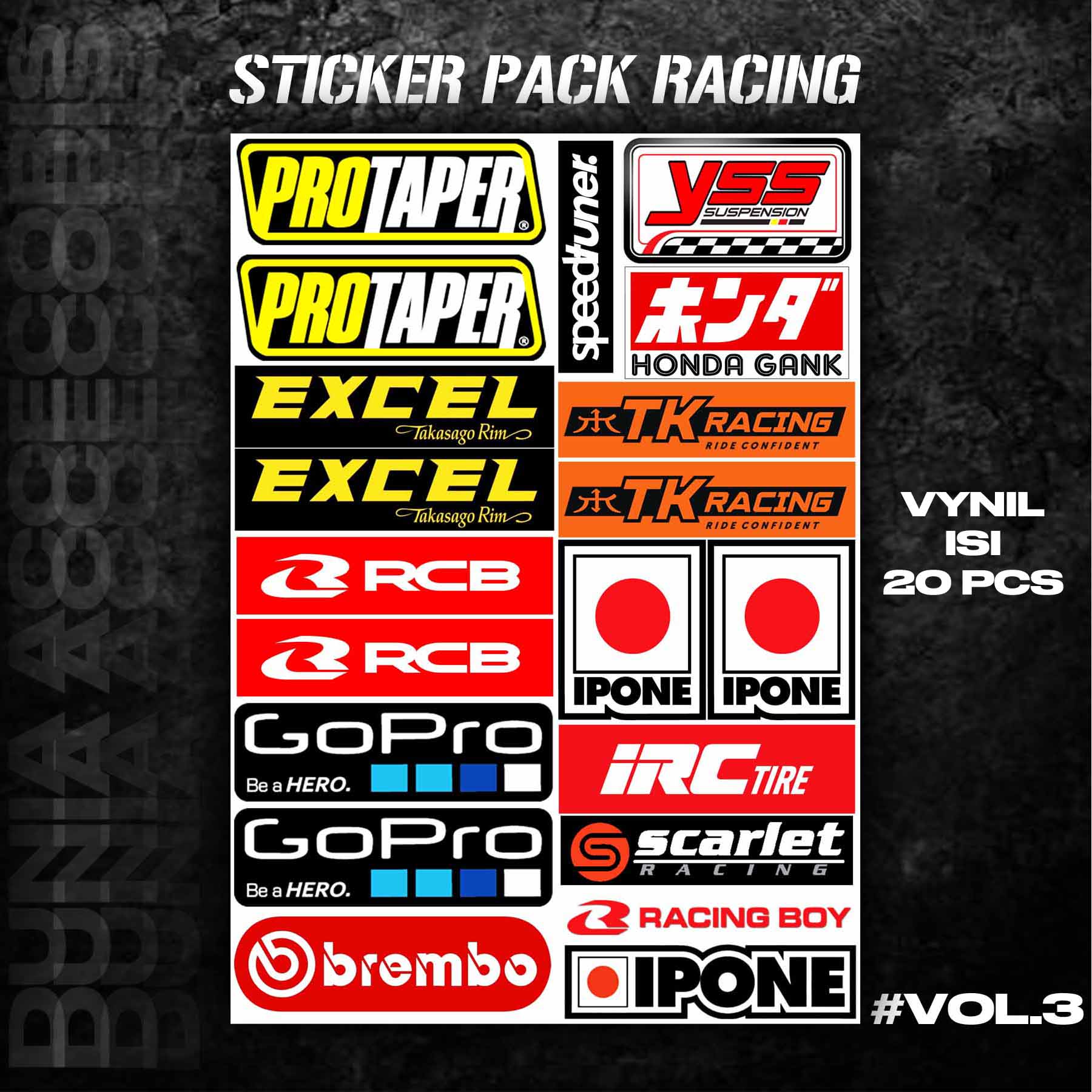 Racing Red Glossy Car & Truck Decals/Stickers STICKER PACK RACING ...