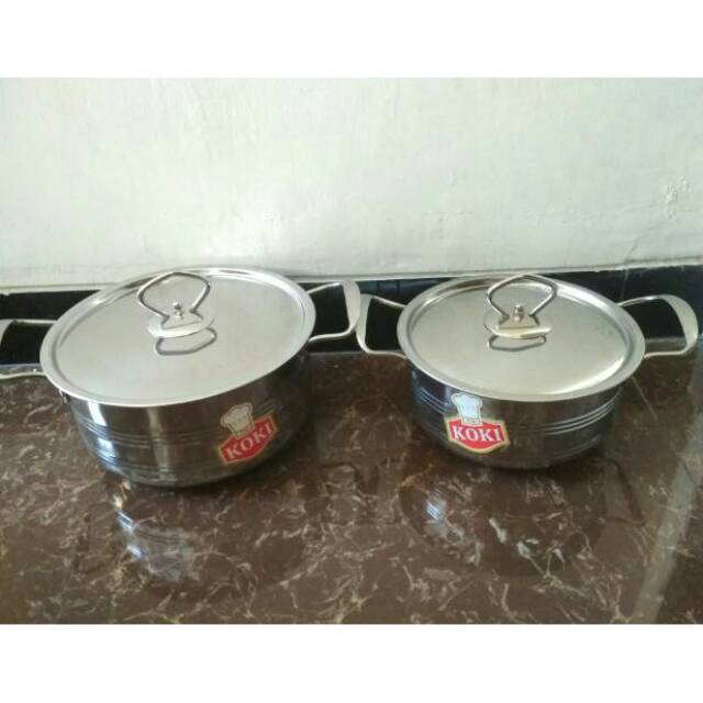 Panci KOREA tebal 2 set stainless steel | Lazada Indonesia