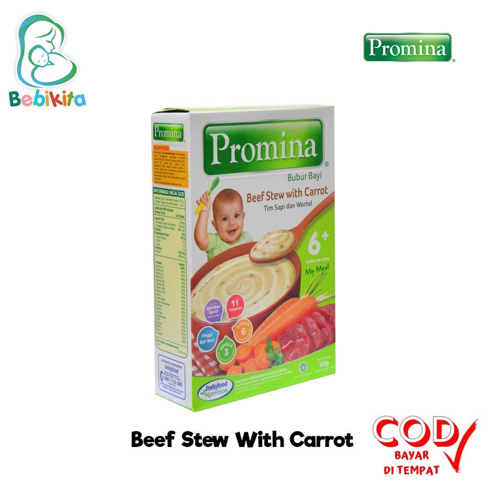 Promina Bubur Bayi Instan 6 Bulan 120gr Rasa Sapi Wortel / Bubur Mpasi ...