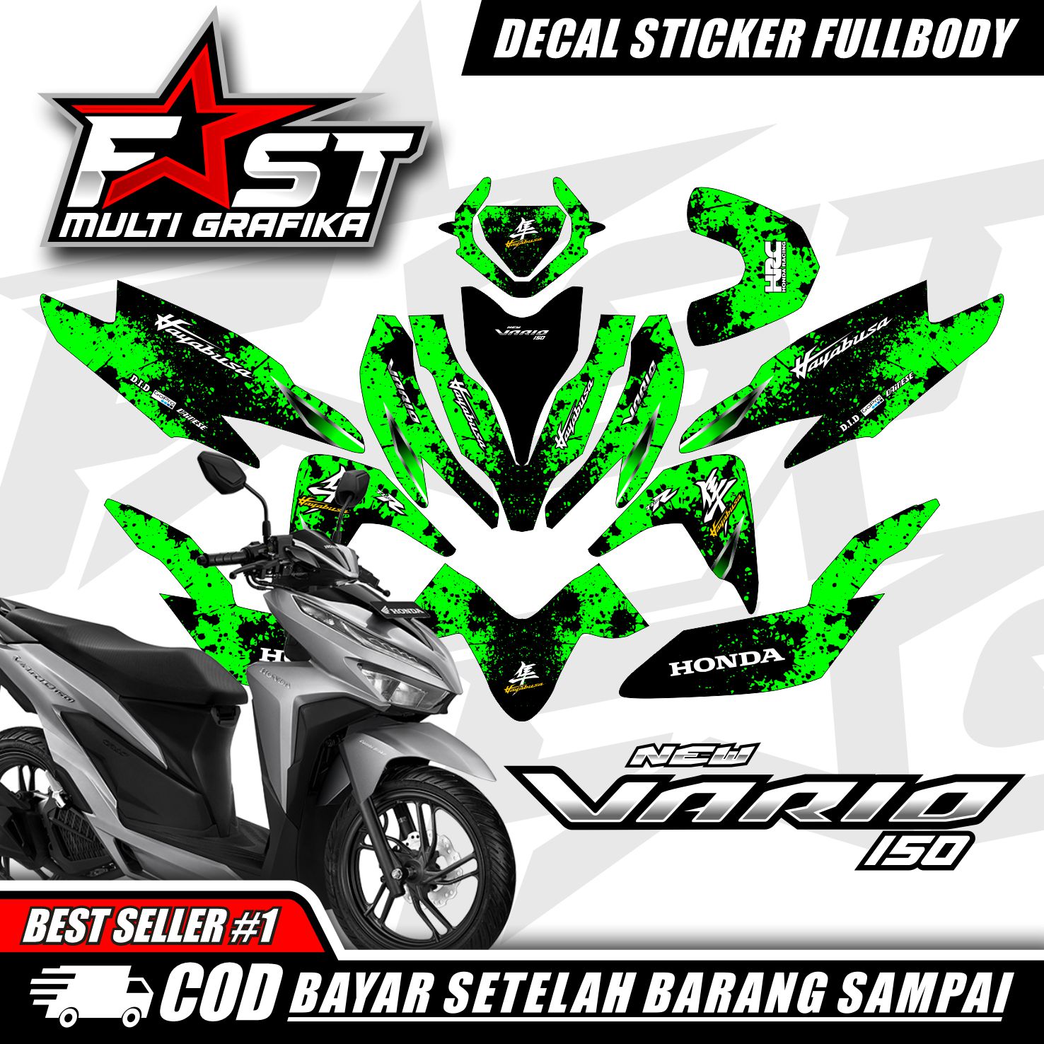 decal vario new 150 2018-2021 stiker striping vario 150 stiker fullbody ...