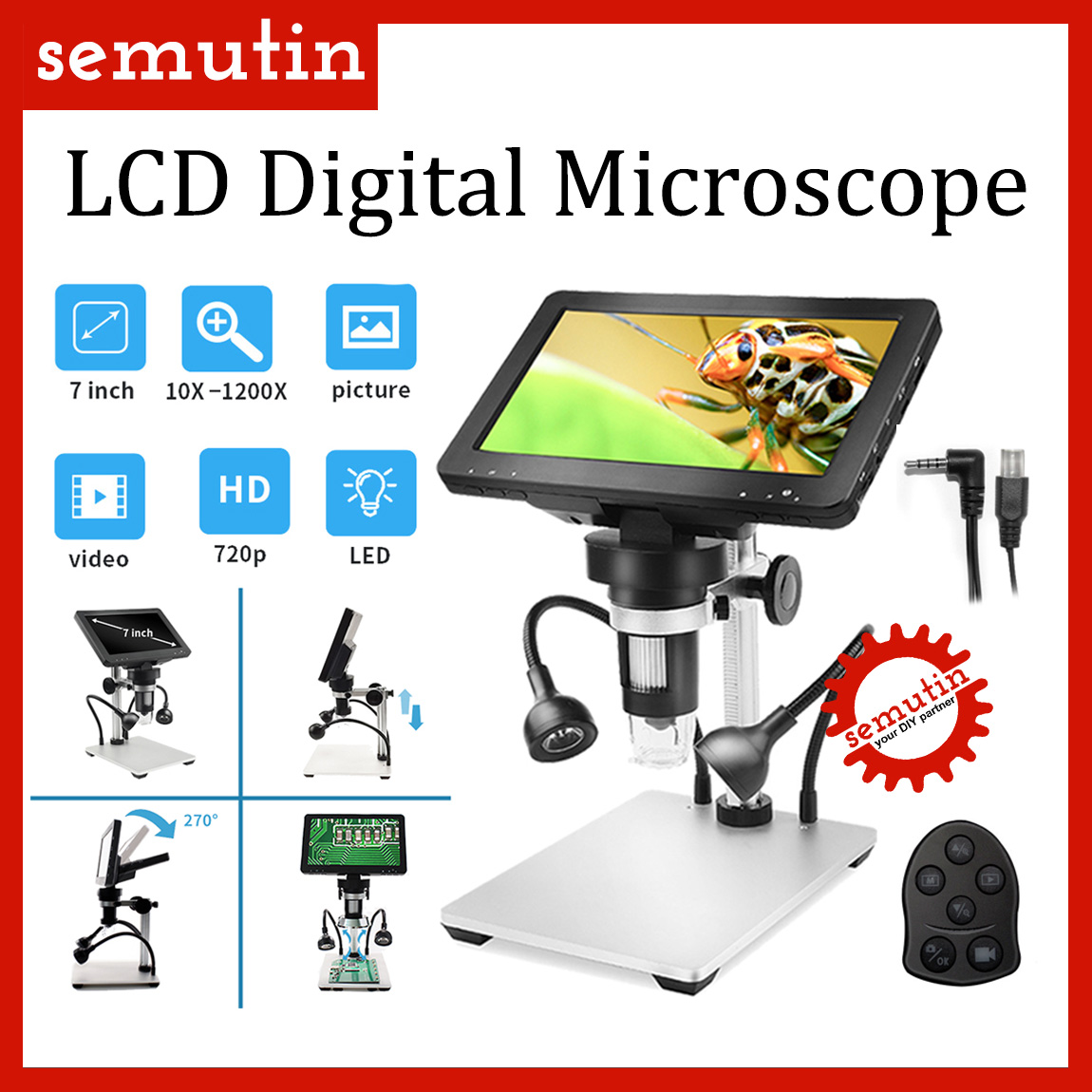 LCD Display Mikroskop Digital / Microscope Monitor Metal Stand ...