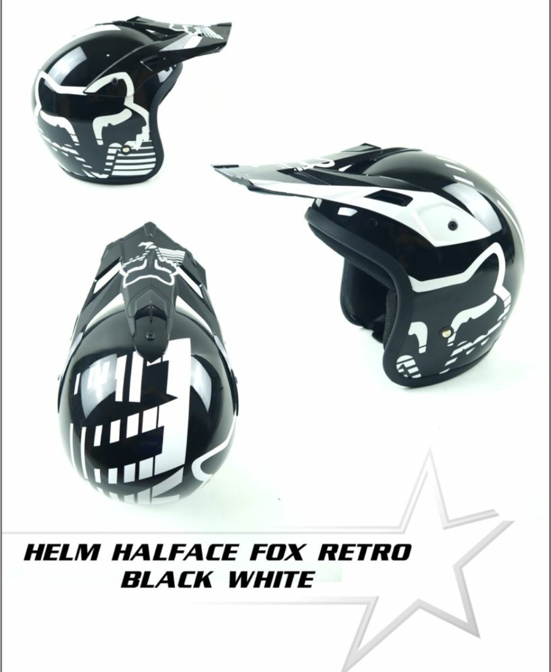 HELM HALF FACE CLASSIC HELM TRAIL JADUL HELM CLASSIC FOX RETRO CLASSIC ...