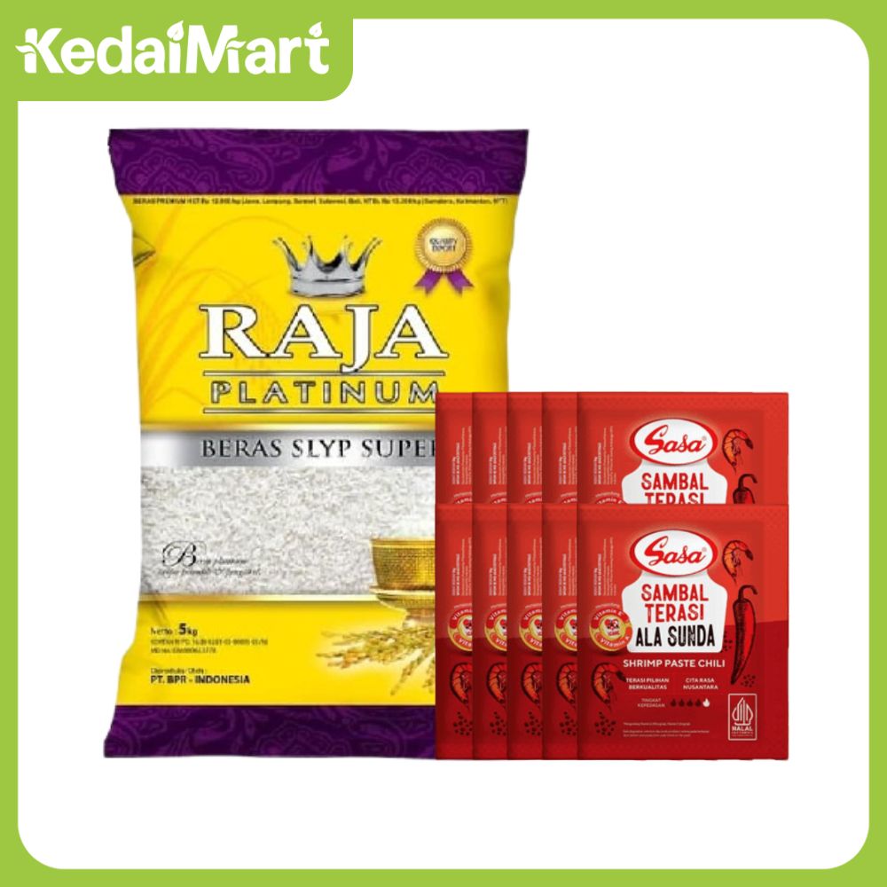 KM Paket Bundling Beras Raja Platinum 5 Kg + Sasa Sambal Terasi Ala ...