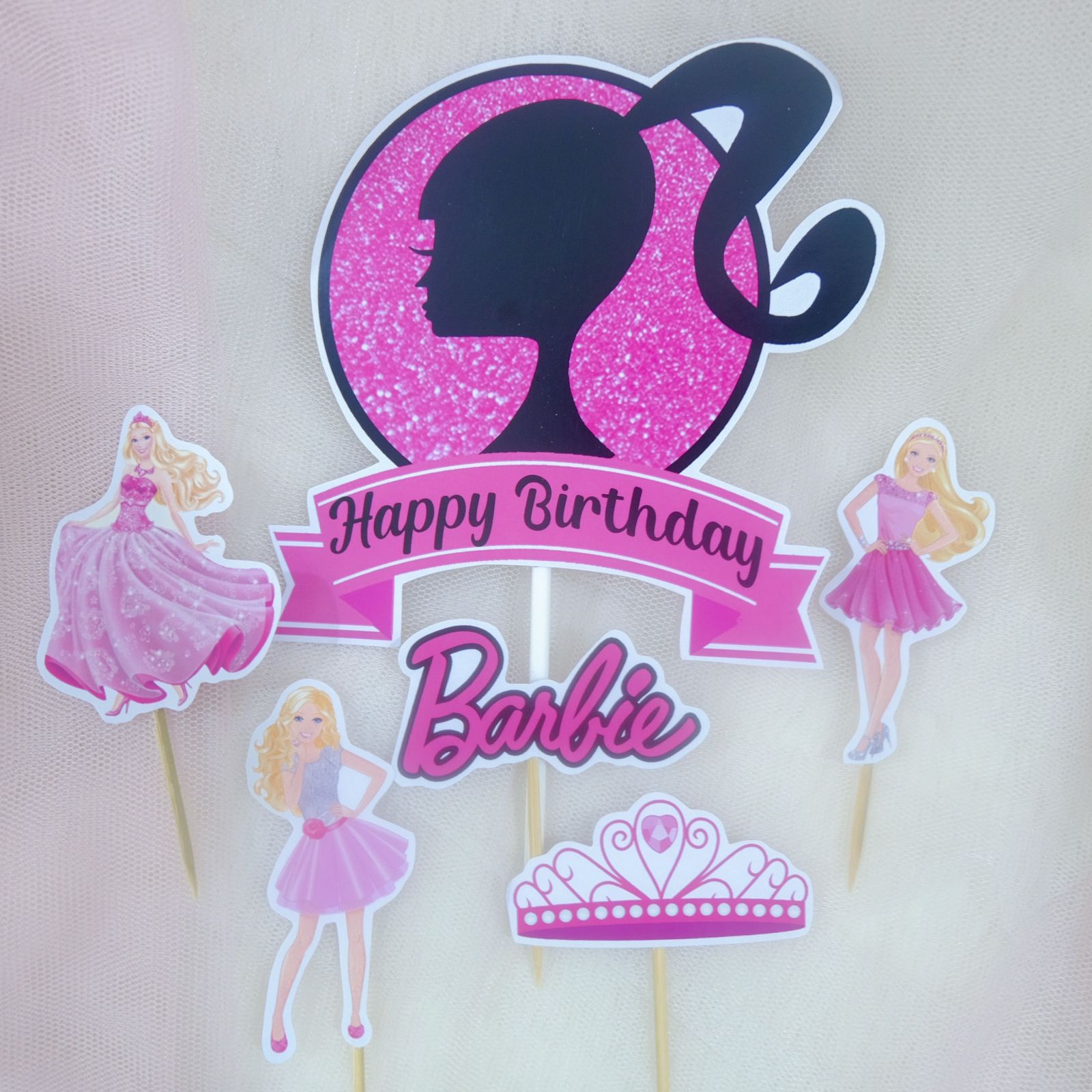 Barbie Mini Topper Cake Birthday / Hiasan Kue Ulang Tahun | Lazada ...