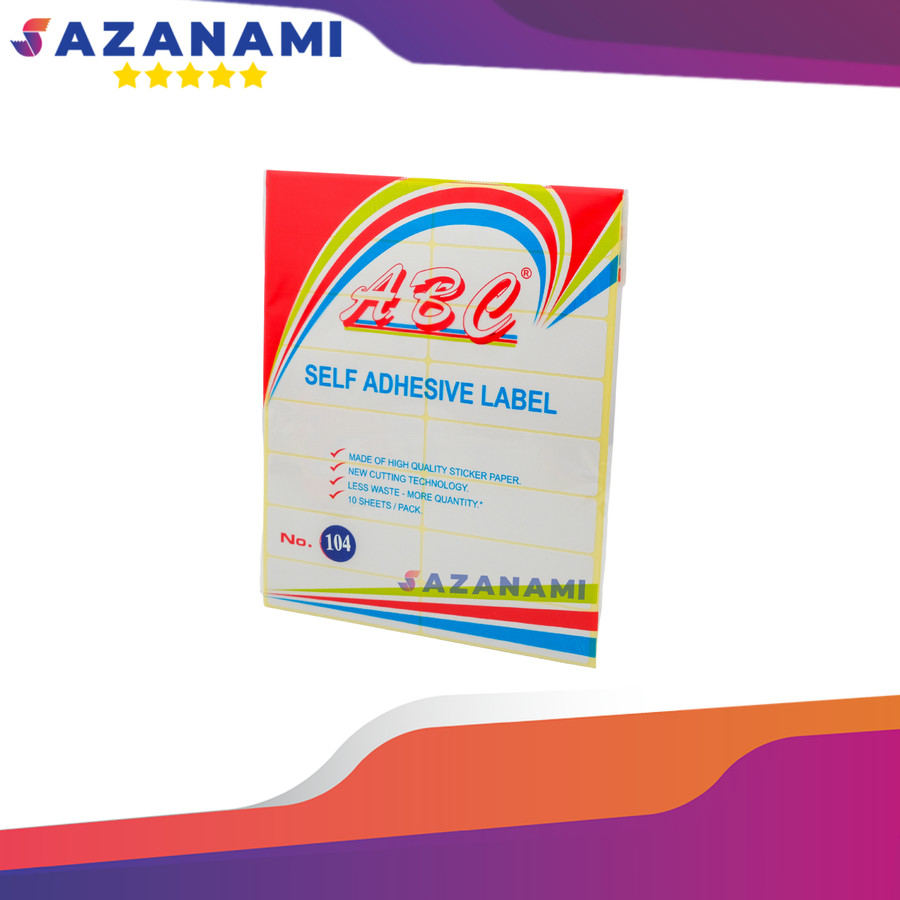 ABC LABEL 104 STIKER LABEL SELF ADHESIVE LABEL LABEL UNDANGAN | Lazada ...