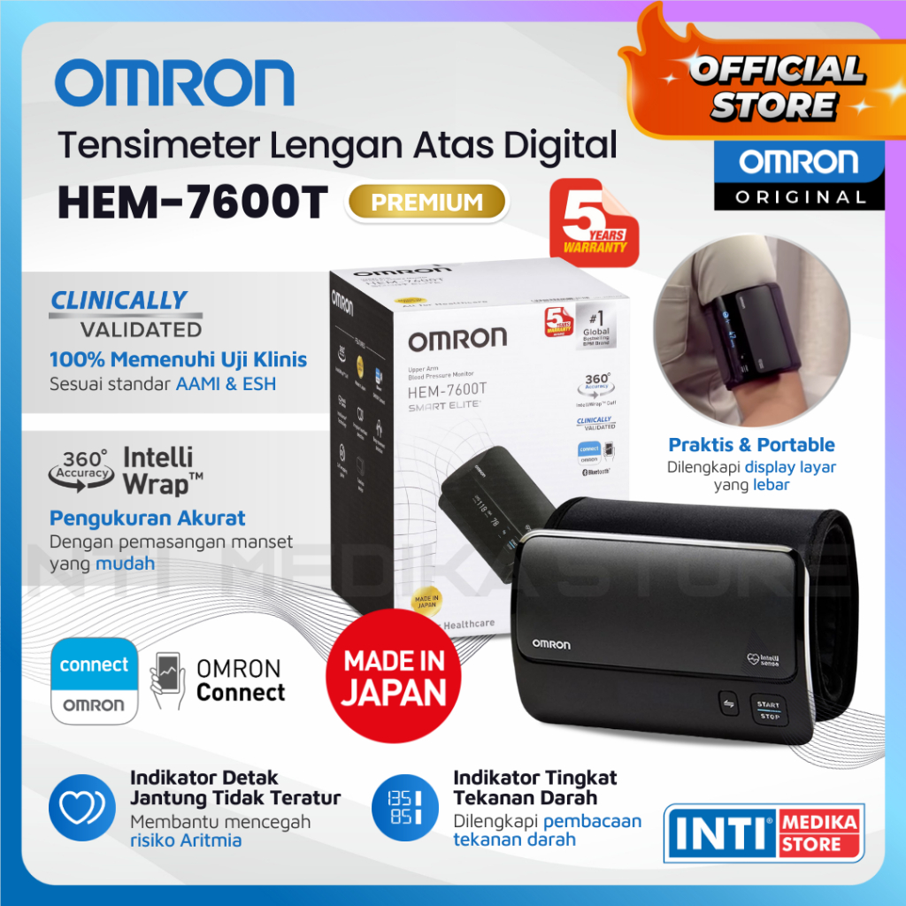 OMRON - Tensi Digital HEM 7600 T | Tensimeter Digital | Tensi Omron ...