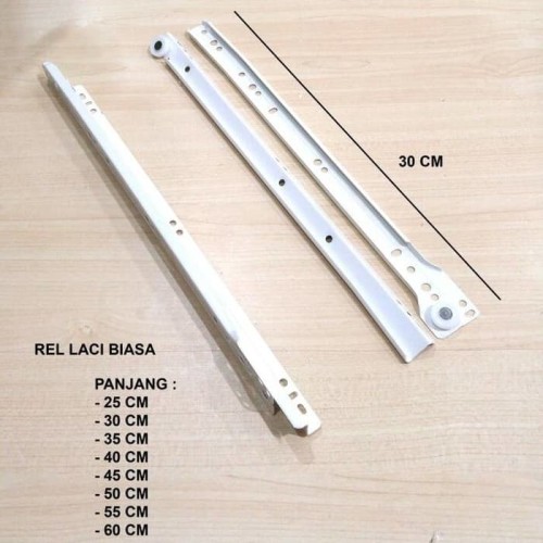 1 set (2 pcs) Rel Laci Huben 25 cm Biasa Roda Singel Track Putih Free ...
