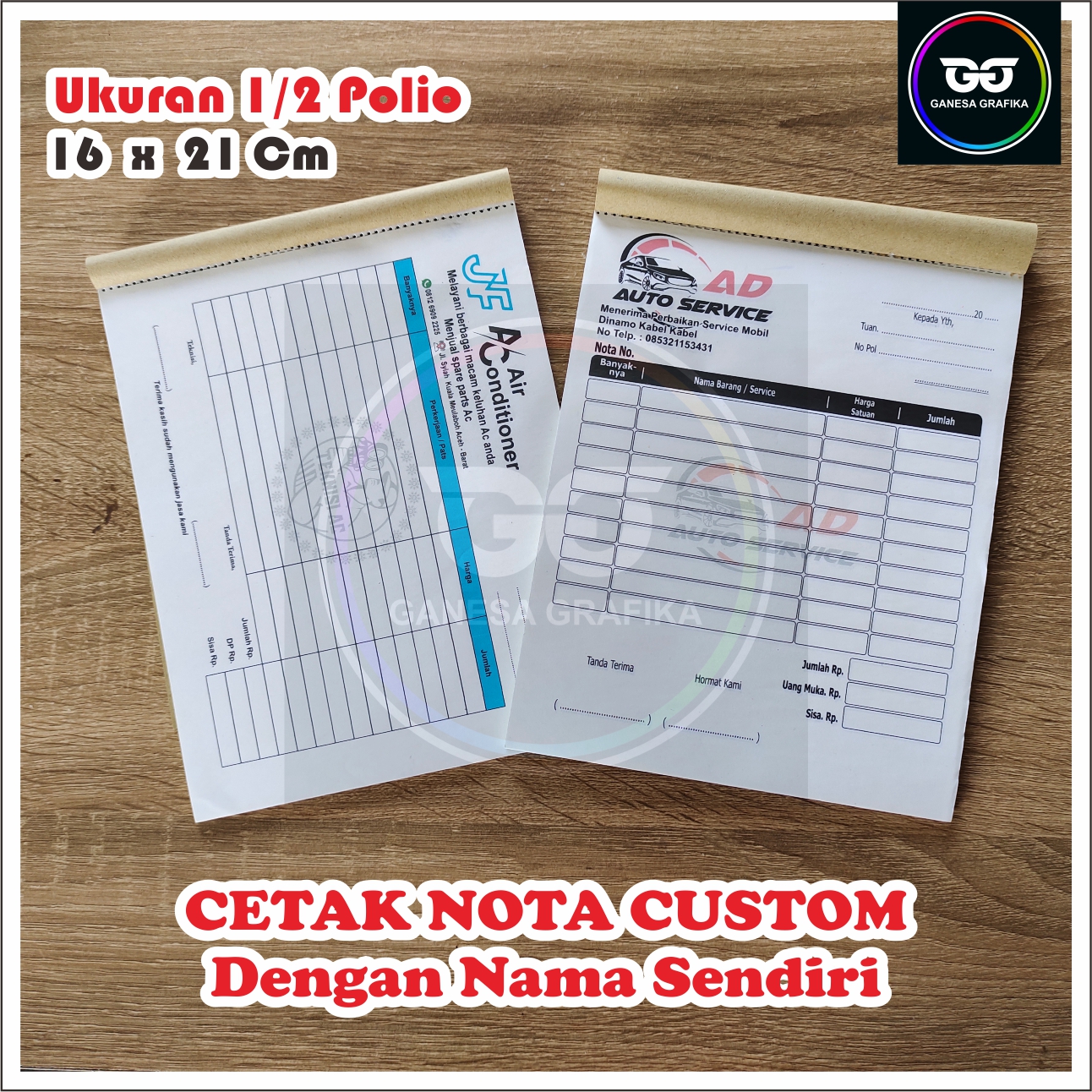 {PROMO MURAH} Cetak Nota bon custom 2 play nama toko sendiri 2 rangkap ...
