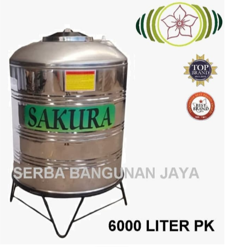 SAKURA ( 6000 Liter ) STAINLESS STEEL TOREN TANGKI AIR | Lazada Indonesia