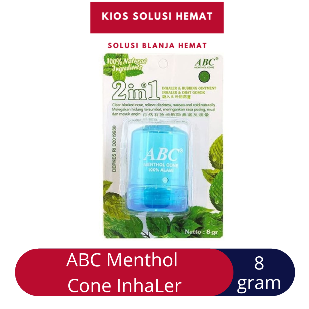 ABC Menthol Cone 2in1 Inhaler & Obat Gosok 8gr | Lazada Indonesia